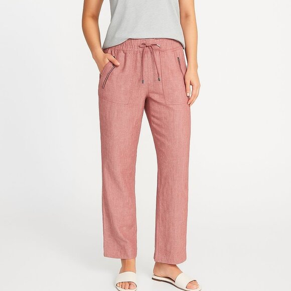 Athleta Cabo Linen Wide Leg Pant